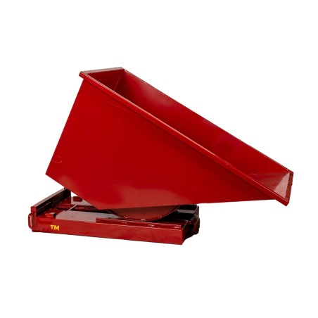 Benne rouge autobasculante 600L - TranspaletteManuel.com