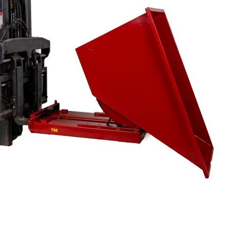 Benne rouge autobasculante 600L - TranspaletteManuel.com