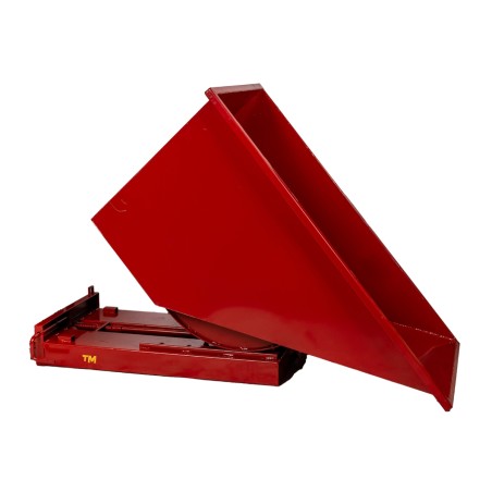 Benne rouge autobasculante 600L - TranspaletteManuel.com